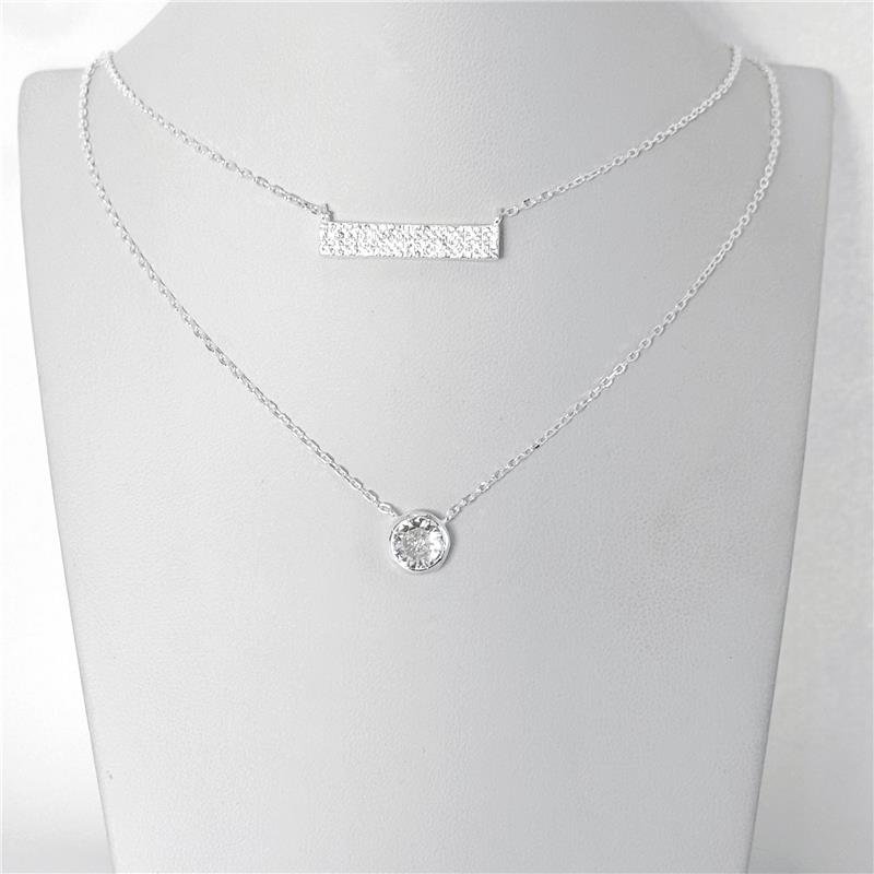 COLAR LISO LAP DUPLO PLACA E PONTO DE LUZ 9MM